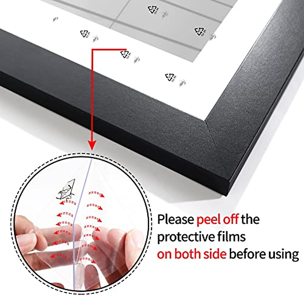 Annecy 16x24 Frame Black 1 Pack, Classic 16x24 Picture Frame Display 12x18 Pictures with Mat or 16x24 without Mat, Horizontal and Vertical for Wall-Mount, Decorate Home and Office with Large Paintings