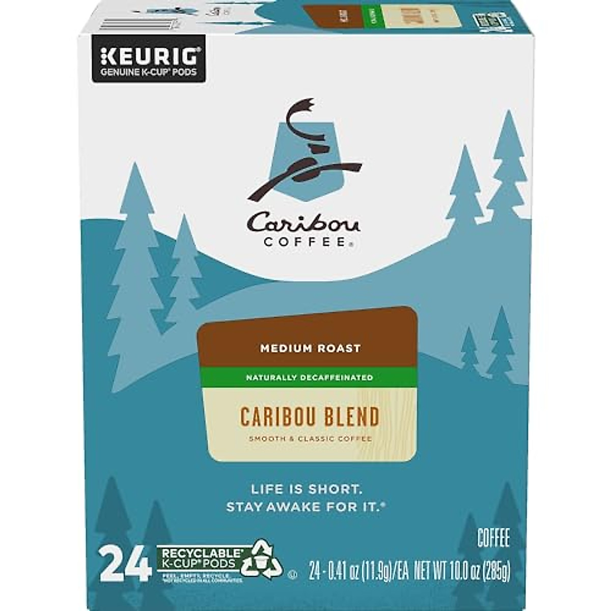 Caribou Coffee Decaf Blend K-Cup, 24 Count (Pack of 1)