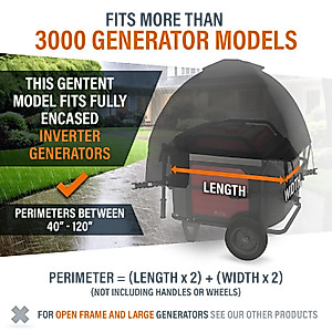 GenTent Generator Running Cover - Inverter Kit (Standard, Grey) - for Fully Encased Inverter Generators