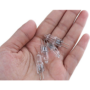 20W Halogen Bulbs 20 Watt T3 G4 Base 12 Volt Light Bulb 20W 12 Volt T3 JC Lamp Halogen Light Bulb for Landscape Track Lighting,G4 T3 Bi-Pin Base,Clear,Warm White,Pack of 10