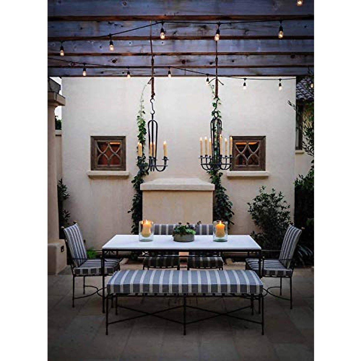 MagicPro Solar String Lights, 15 LED Light Bulbs Solar String Light Waterproof Heavy Duty Outdoor Solar Lights 44 Ft for Garden Yard Deck Warm White