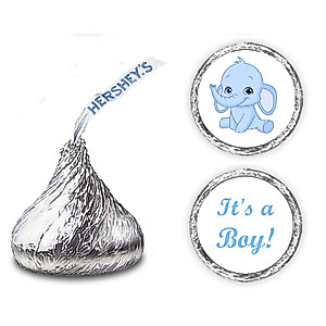 324 Blue Elephant Its a Boy Baby Shower Favors Stickers for Baby Shower Or Baby Sprinkle Party, Baby Shower Kisses Stickers, Baby Shower Blue Favors, Baby Shower Labels Decorations. Made in USA
