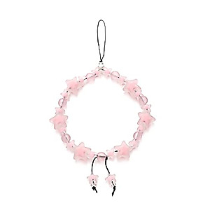 Fechdoo Lightweight Pink Cute Cell Phone Charm, Phone Lanyard Clay Beaded Charm Chain, Phone Chain Accessories Cute Durable For Women