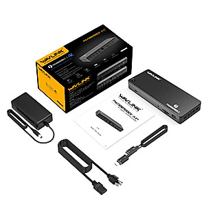 WAVLINK Thunderbolt 3 Docking Station with 85W Charging,2X Thunderbolt 3 up to 40Gb/s, Display Port up to 4K@60Hz Display,4X USB 3.0 Ports, SD Card Slot, LAN for Mac/Windows Thunderbolt 3 Laptops PC