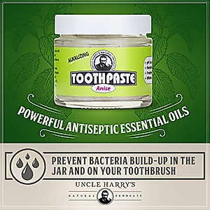 Uncle Harry's Fluoride Free Toothpaste - Anise (3 oz Glass jar)