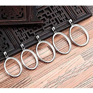 925 Sterling Silver Oval Bezel Blank Cup Pendant Setting, 6X4mm To 21X14mm Oval Cabochon,Bezel Deep 2mm, Bezel Blank Pendant,Back Side Open