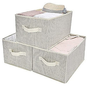 GRANNY SAYS Bundle of 1-Pack Extra Large Rectangle Storage Bins & 3-Pack Rectangle Storage Bins for Closet