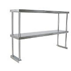 Adjustable Double Overshelf 18 x 24 - Stainless Steel