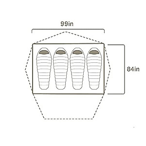 SJK Daybreak 2/3 / 4/6 Person Protective Tent Footprint Only for Outdoor Camping
