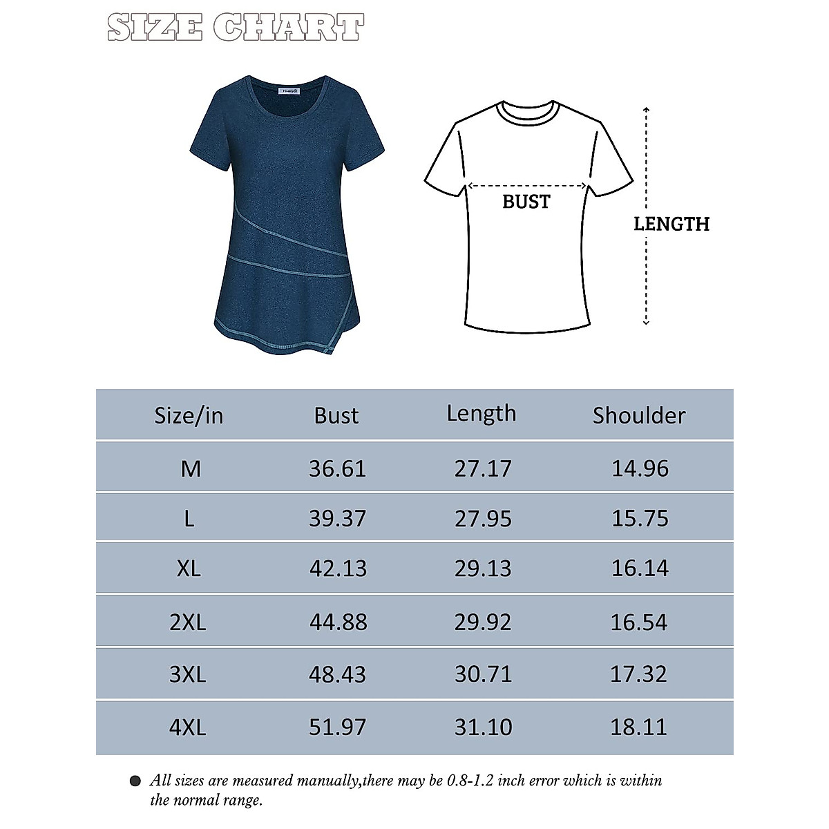 Plus Size Workout Tops for Women Moisture Wicking Yoga Shirts Athletic Active Hiking Running Tshirt Exercise Tunic