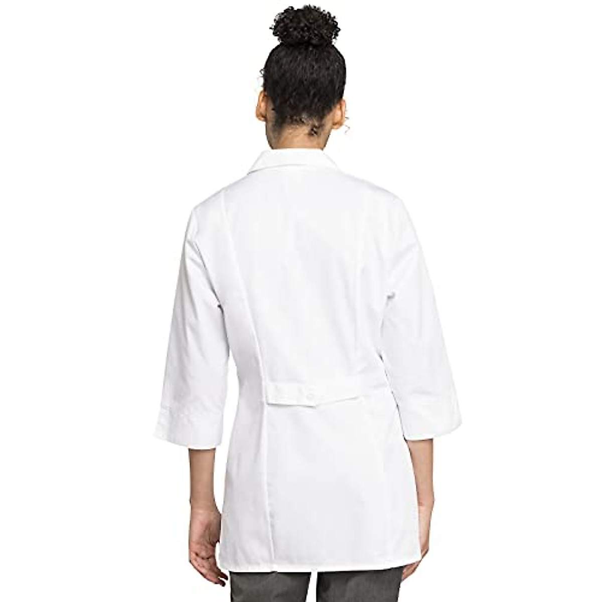 Cherokee Professionals with Certainty Women Scrubs Lab Coats 30" 3/4 Sleeve Plus Size 1470A, 2XL, White