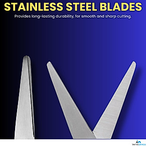 1InTheOffice Scissors for School Kids, Blunt Tip Scissors, Kids Blunt End Scissors, Kids Safe Scissors Kid Scissors Blunt Tip, Small Safety Scissors, Blue (2 Pack)