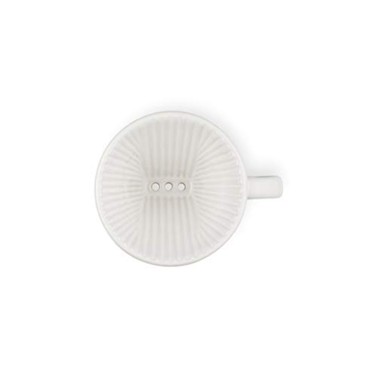 Le Creuset Stoneware Pour Over Coffee Cone, 3.25", White