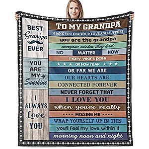 Grandpa Gifts, Grandpa Fathers Day Grandpa Gift, Gifts for Grandpa, Grandpa Birthday Gifts, Grandpa Gifts from Grandchildren, Grandpa Blanket Gifts Throw Blanket 60x50 Inch