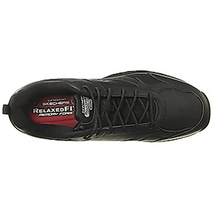 Skechers Men's Dighton Athletic Work Food Service Shoe, Black, 9 Wide