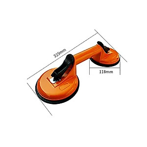 Shkalacar Glass Suction Cups Heavy Duty Aluminum Alloy Vacuum Plate Handle Glass Holder Hooks to Lift Large Glass/Tile Suction Cup Lifter/Moving Glass/Pad for Lifting/Dent Puller