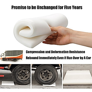 yaqius Removable Square Chair Cushion, Memory Foam Seat Cushion, Non-Slip Design Soft Comfortable Breathable Belt Buckle for Kitchen Dining Office, Washable - 15.7 x 15.7 inches (Dark Blue)