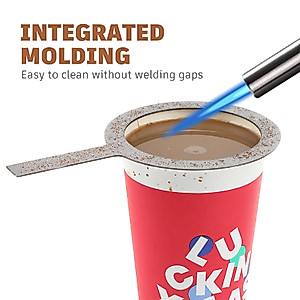 Creme Brulee Ring Stainless Steel: 2Pcs Creme Brulee Metal Ring Brulee Ring Milk Cup Rim Protector Baking Rings Brulee for Tea Dessert Shop Brulee Making