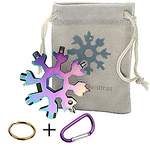 18-in-1 Snowflake Multi-Tool Screwdriver, Stainless Steel 18-1 Multitool Snow Tool (Multicolor)
