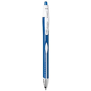 BIC Glide Exact Ballpoint Pen, Retractable, Fine 0.7 Mm, Blue Ink, Blue Barrel, Dozen