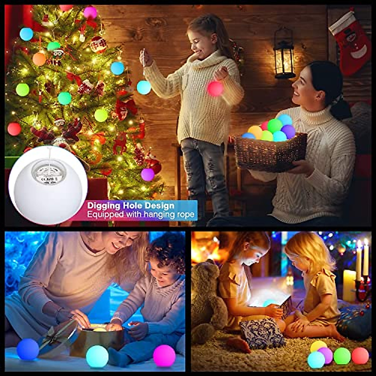 MoKo Floating Pool Lights: 16-Color Waterproof LED Ball Lights