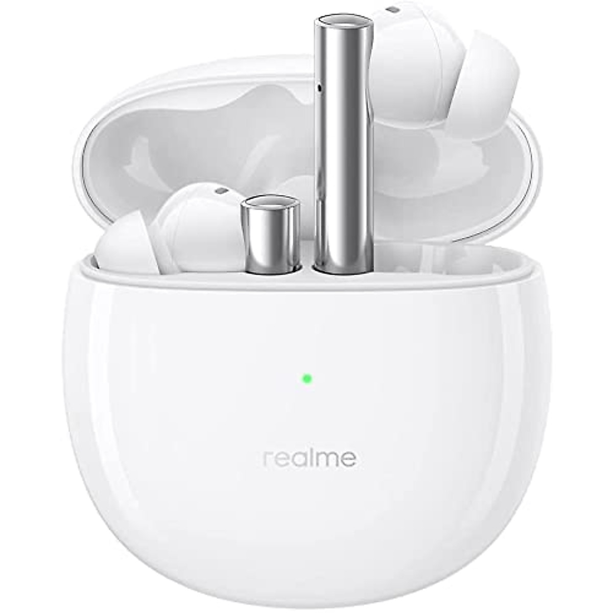realme Active Noise Cancelling Wireless Earbuds, Buds Air 2 Hybrid ANC in Ear Headphones, Bluetooth 5.2 IPX5 Stereo Earphones, 10mm Hi-Fi Bass Boost Driver, USB C, Smart Touch Control, White