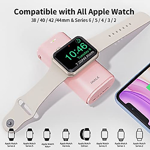iWALK Portable Apple Watch Charger, 9000mAh Power Bank with Built in Cable, Apple Watch and Phone Charger, Compatible with Apple Watch Series 7/6/Se/5/4/3/2, iPhone14/13/12/12 Pro Max/ 11/6s