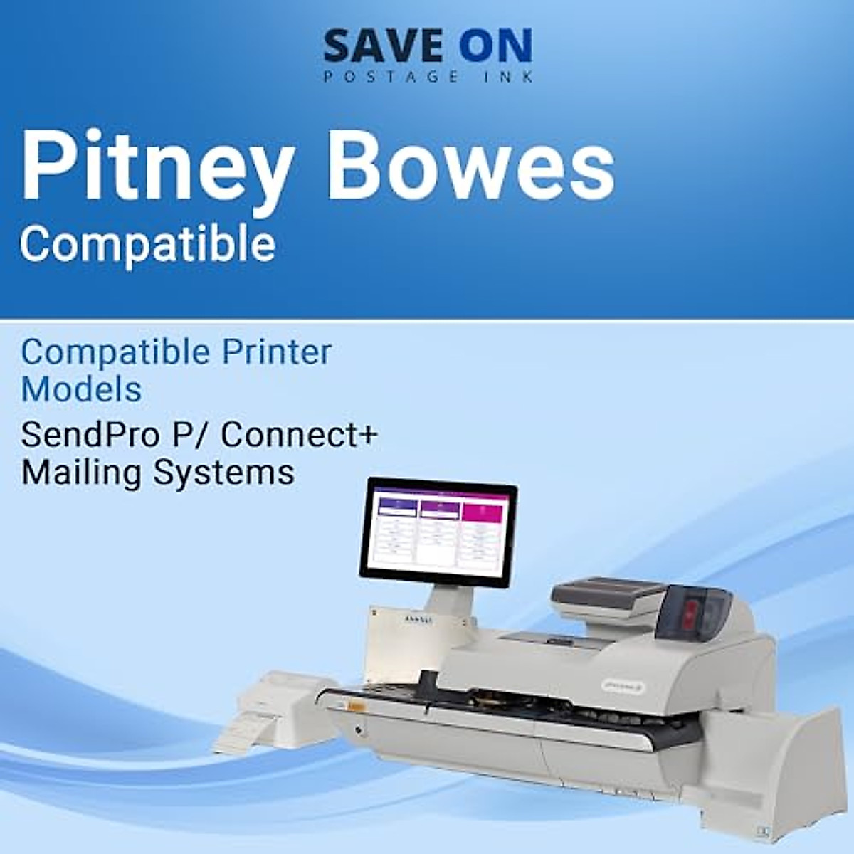 Save On Postage Ink Compatible PB 787-1 Red Postage Machine Ink - Cartridge for Sendpro P/Connect+ Series Mailing System, 787-1 Extra High Yield Red Ink Cartridge - Postage Meter Cartridge