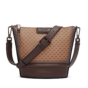 Calvin Klein Ash North/South Crossbody, Khaki/Brown/Java, One Size