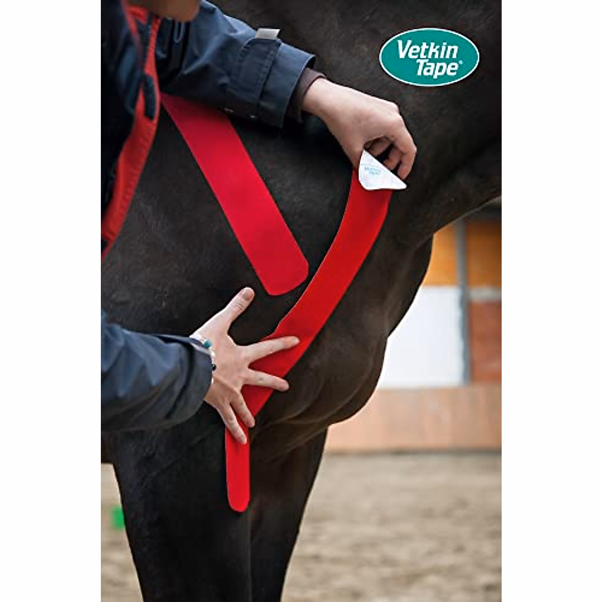 VETKIN VetkinTape® Veterinary Kinesiology Tape Orange | Kinesiology Tape for Horses & Dogs | Equine & Canine Kinesiotape | Latex Free and TÜV Quality Mark Certified Ktape | 1.2 inch | Pack of 2 Rolls