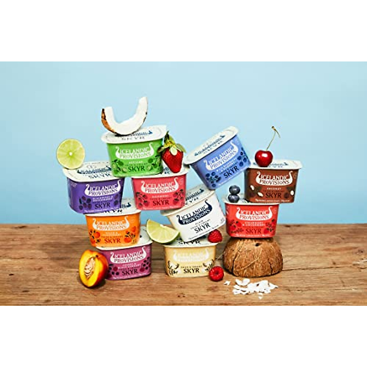 Icelandic Provisions, Strawberry and Lingonberry Thick and Creamy SKYR, 5.3 Ounce