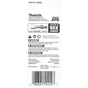 Makita E-00848 Impact XPS™ T20 Torx 2" Power Bit, 3/pk