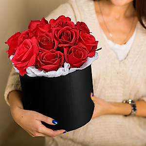 Resholder 8 Pack Round Nesting Gift Boxes Black Gift Boxes with Lids for Presents Assorted Sizes Gift Wrap Boxes for Flower Arrangements Bridesmaid Wedding Valentines Birthday Party Favor