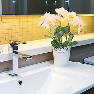 XHXSTORE 8 Pcs Artificial Flowers Faux Poppy Flowers Champagne Real Touch Flowers Stems Silk Floral Arrangement for Home Inddor Garden Party Table Centerpieces Wedding Decor (19.68 Inch)