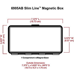 ArtBin 6905AB Sew-Lutions Slim Line Magnetic Box, [1] Small Art & Craft Organizer, Polypropylene Plastic with Magnetic Bottom, Translucent Raspberry
