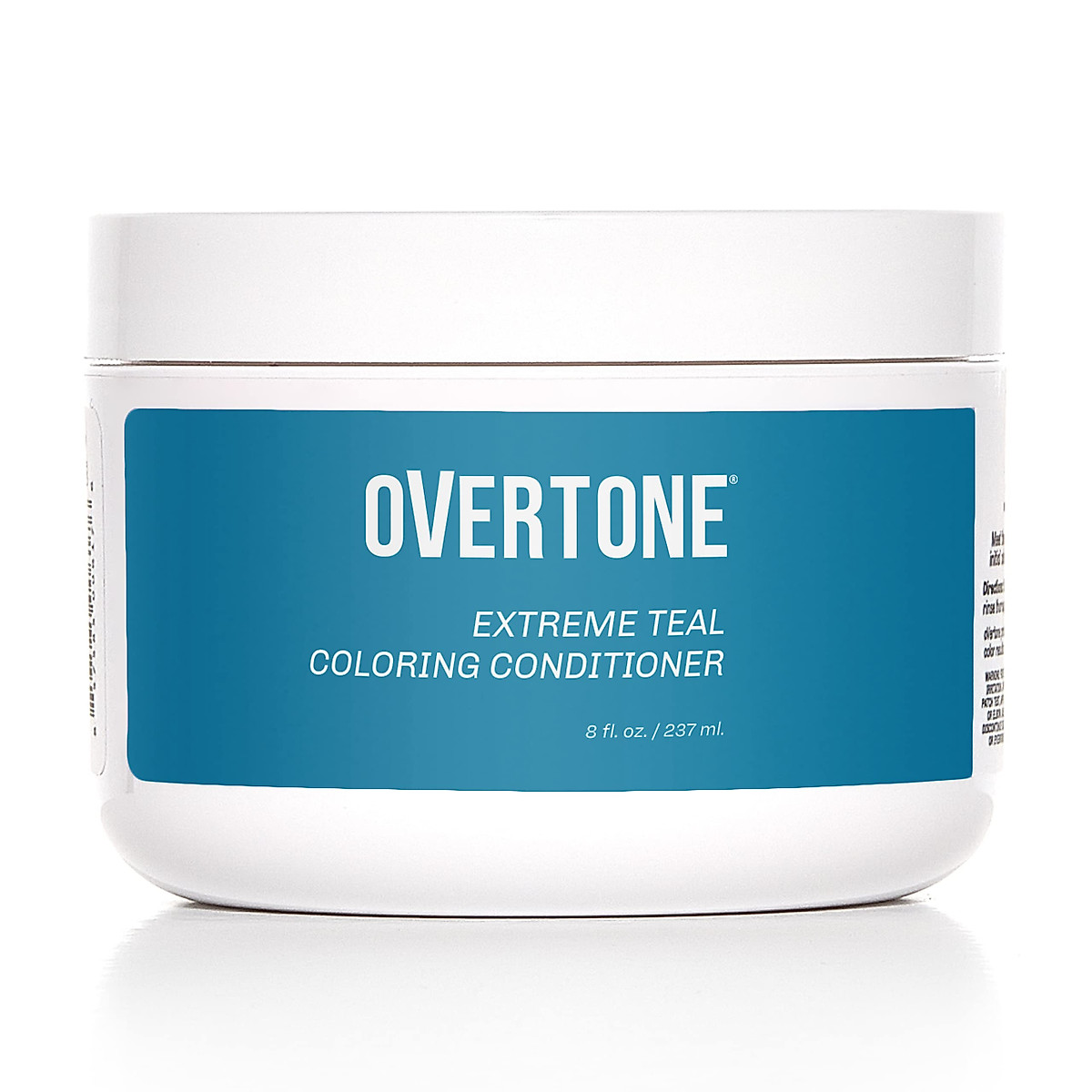oVertone Haircare Color Depositing Conditioner - 8 oz Semi Permanent Hair Color with Shea Butter & Coconut Oil - Temporary Hair Color Dye - Vegan, Cruelty-Free - Extreme Teal