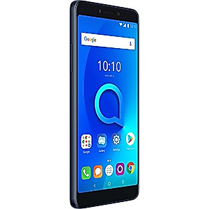 Alcatel 3V Unlocked Smartphone (AT&T/T-Mobile) - 6" 18:9 HD Display, 12MP Rear Dual Camera, Android 8.0 Oreo - Spectrum Black (U.S. Warranty)