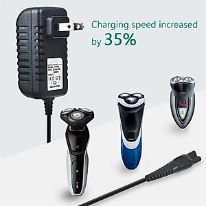 J-ZMQER AC Adapter Charger Power Cord Compatible with Philips Norelco Electric Shaver 2100 S1560/81