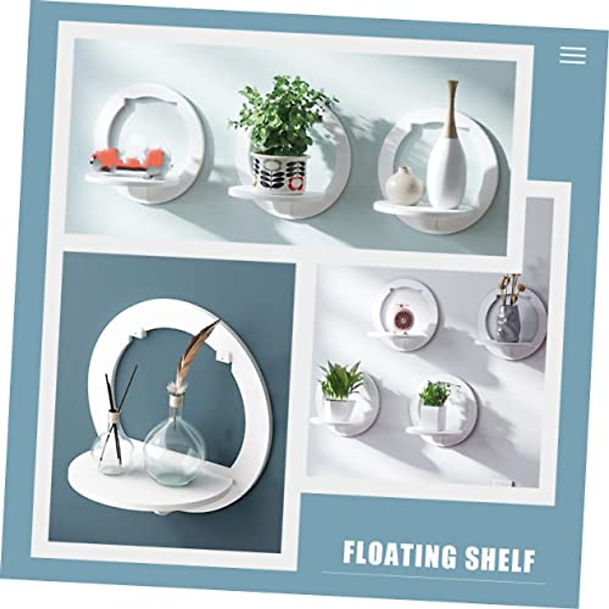 Garneck 3pcs File Cabinets for Home Office Laundry Room Shelves Kitchen Shelf Flower Pot Shelf Display Plant Pot Shelf Kitchen Wall Shelf Tv Table Wood-Based Panel White Cosmetic Tv Wall