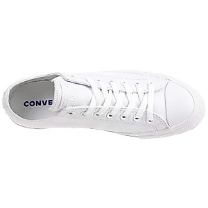 Converse Chuck Taylor All Star Mono Leather Low Top (White, 10.5 M US Women / 8.5 M US Men)