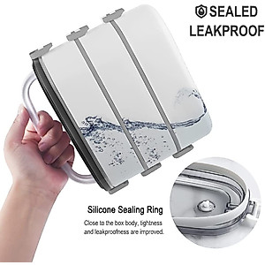 NatraProw Large Bento Lunch Box for Adult, 3 Layer Bento Lunch Box Containers with Utensils & Dividers, Bento Lunch Box Leak proof for Adults, Bento Lunch Container Microwave Safe