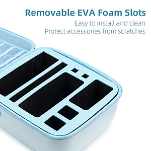GeekShare Blue Cat Paw Case Compatible with Nintendo Switch/OLED, Travel System Case with 18 Game-Card Slots for Switch Console, Pro Controller, Dock and Accessories