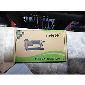 meite MT5016S Upholstery Stapler 20 Gauge 1/2-Inch Crown 1/4-Inch to 5/8-Inch Length Pneumatic Fine Wire Stapler with Safety