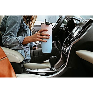 Simple Modern Travel Coffee Mug Tumbler with Flip Lid | Reusable Insulated Stainless Steel Cold Brew Iced Coffee Cup Thermos | Gifts for Women Men Him Her | Voyager Collection | 12oz | Midnight Black