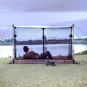 OneTigris Solo Mesh Tent, Ultralight Screen House with 3000 Waterproof Bathtub Floor for Camping Hiking Backpacking Traveling Fishing Patio