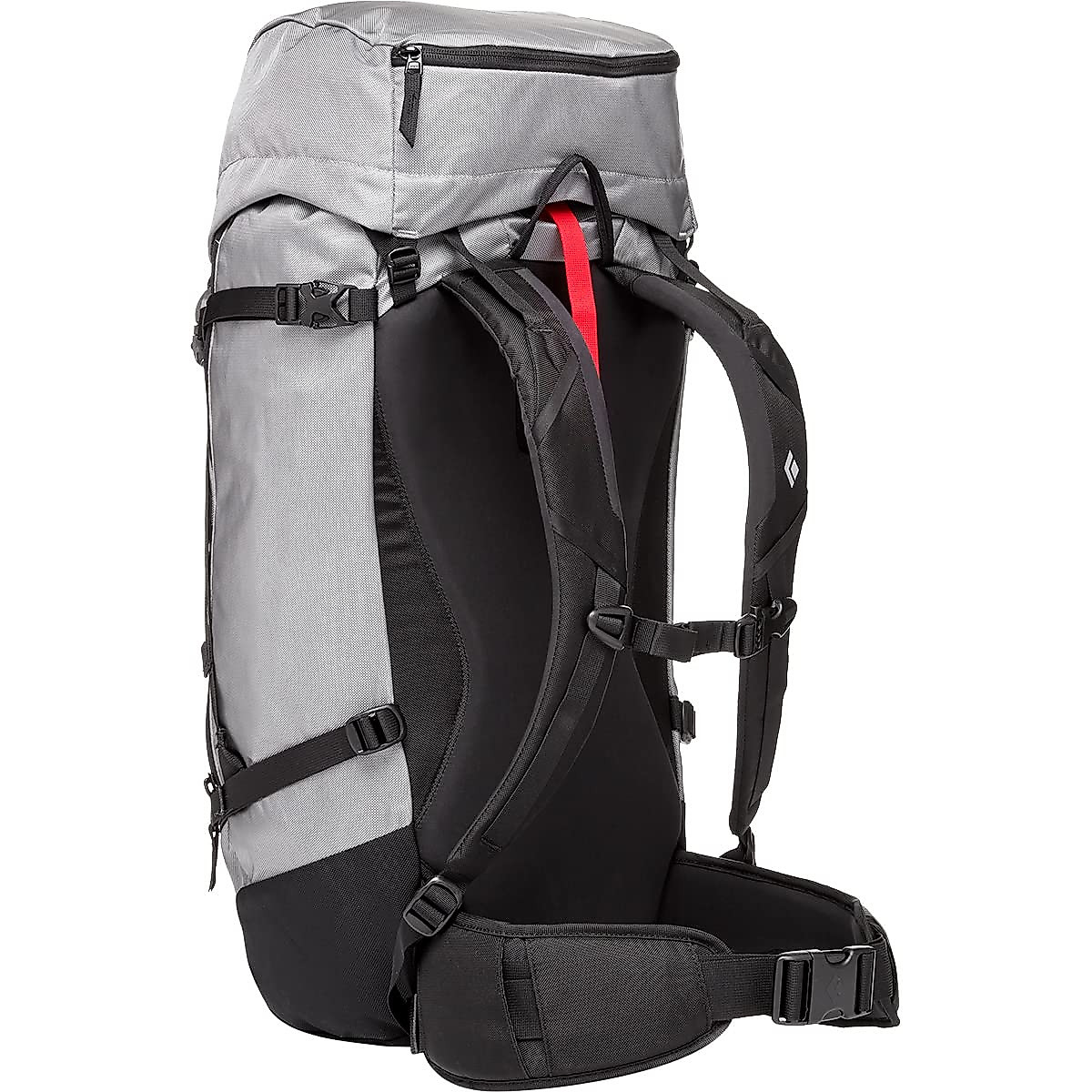 Black Diamond Unisex Stone 45 Liter Backpack/Gear-Pack with Padded Waistbelt a Removable Top, Nickel, Small/Medium