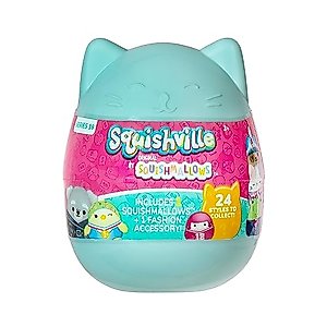 Squishmallows Squishville Egg -Series 10 -Official Kellytoy- Mini Mystery Stuffed Animal Toy Plush Styles May Vary -Easter Gift for Kids, Girls & Boys