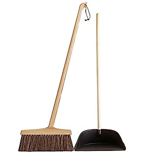 DOUBA Kitchen Wooden Broom Brush Long Handle Floor Natural Plant Dustpan Lobby Pet Hair Sweep Recogedor Clean Product