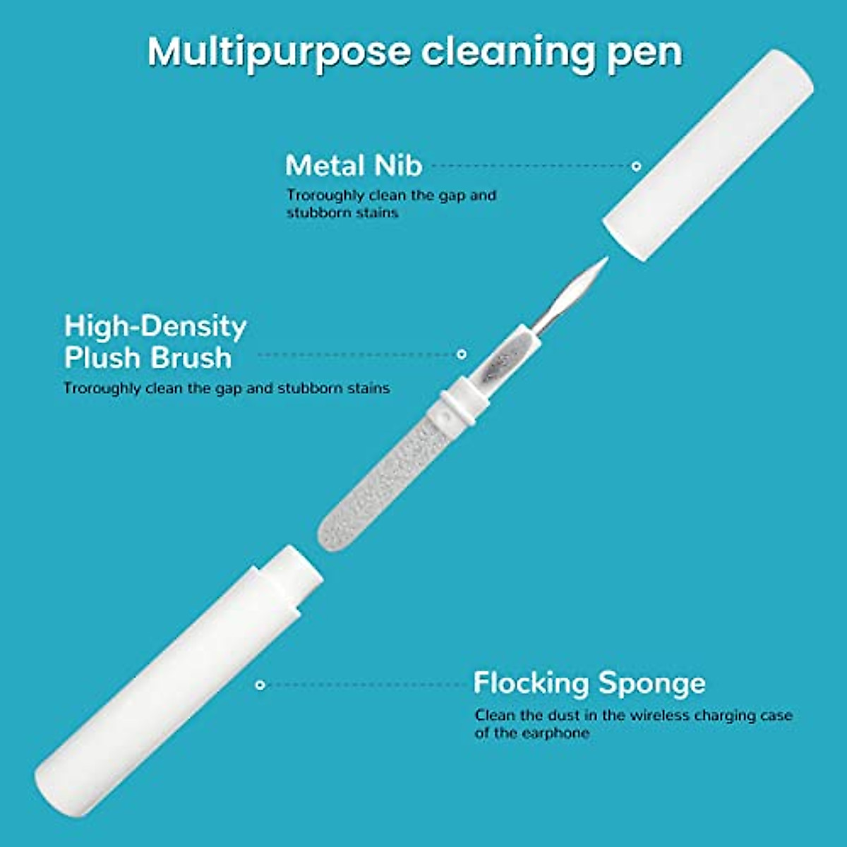 MUIIGOOD Airpods Cleaner Kit 221 Pcs Earbud Cleaning Putty Remove Ear Wax Phone Cleaning kit Cleaner Pen Brush Microfiber Cloth for Airpods Pro/1/2/3 Charging Case Headphones Camera Hearing Aids