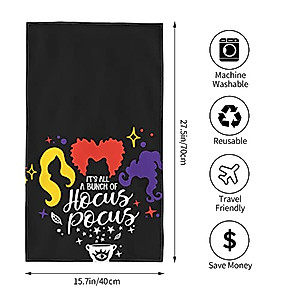 SUPLUCHOM Hand Towel Sanderson Sisters Halloween Hocus Pocus for Bathroom Kitchen Microfiber Fingertip Bath Towels 16 x 27.5 Inch Soft Decorative Home Hotel Gym Laundry Room